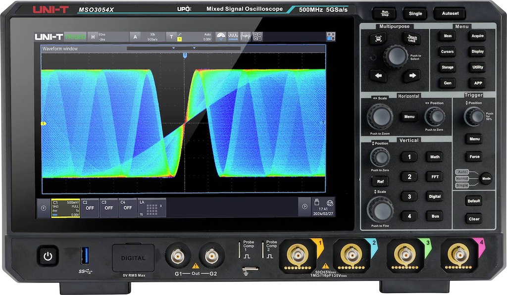 UNI-T MSO3054X digitalni osciloskop 500 MHz 4-kanalni