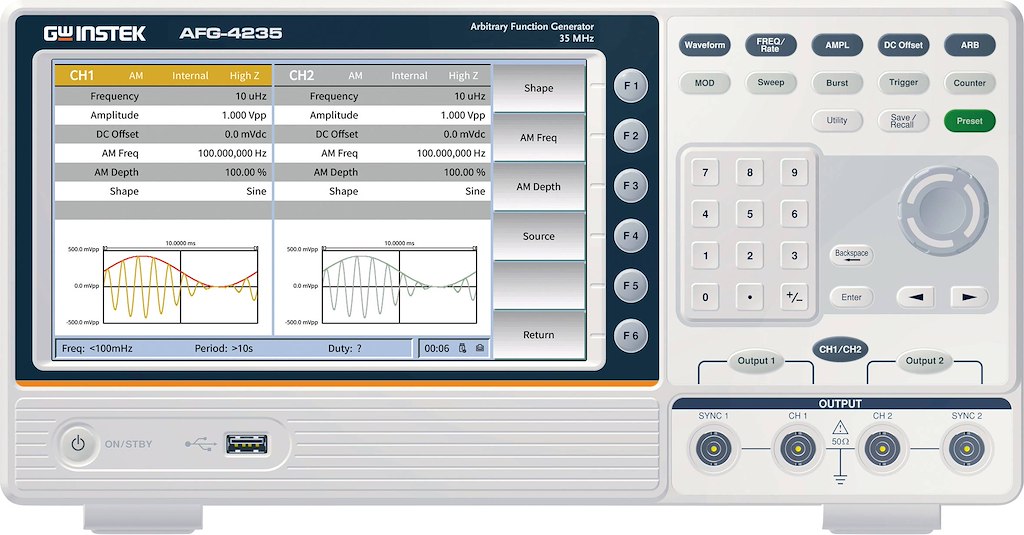 GW Instek 03LLAF42350S funkcijski generator 35 MHz (max)