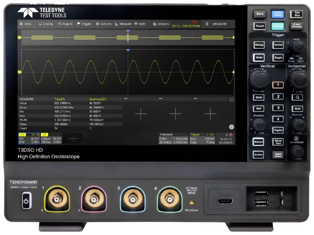 Teledyne LeCroy T3DSO1204HD digitalni osciloskop 200 MHz 4-kanalni 2 GSa/s