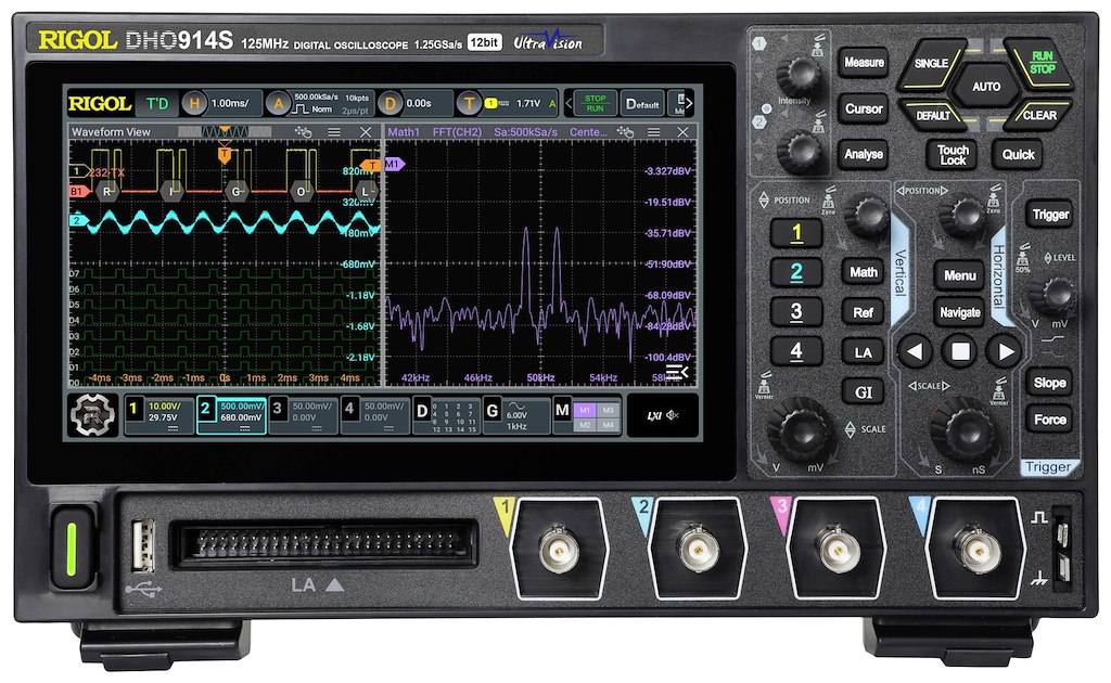 Rigol DHO914S digitalni osciloskop 125 MHz 4-kanalni 1,25 GSa/s