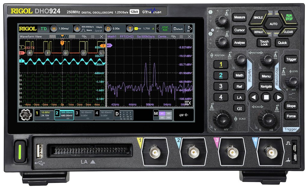 Rigol DHO924 digitalni osciloskop 200 MHz 4-kanalni 1,25 GSa/s