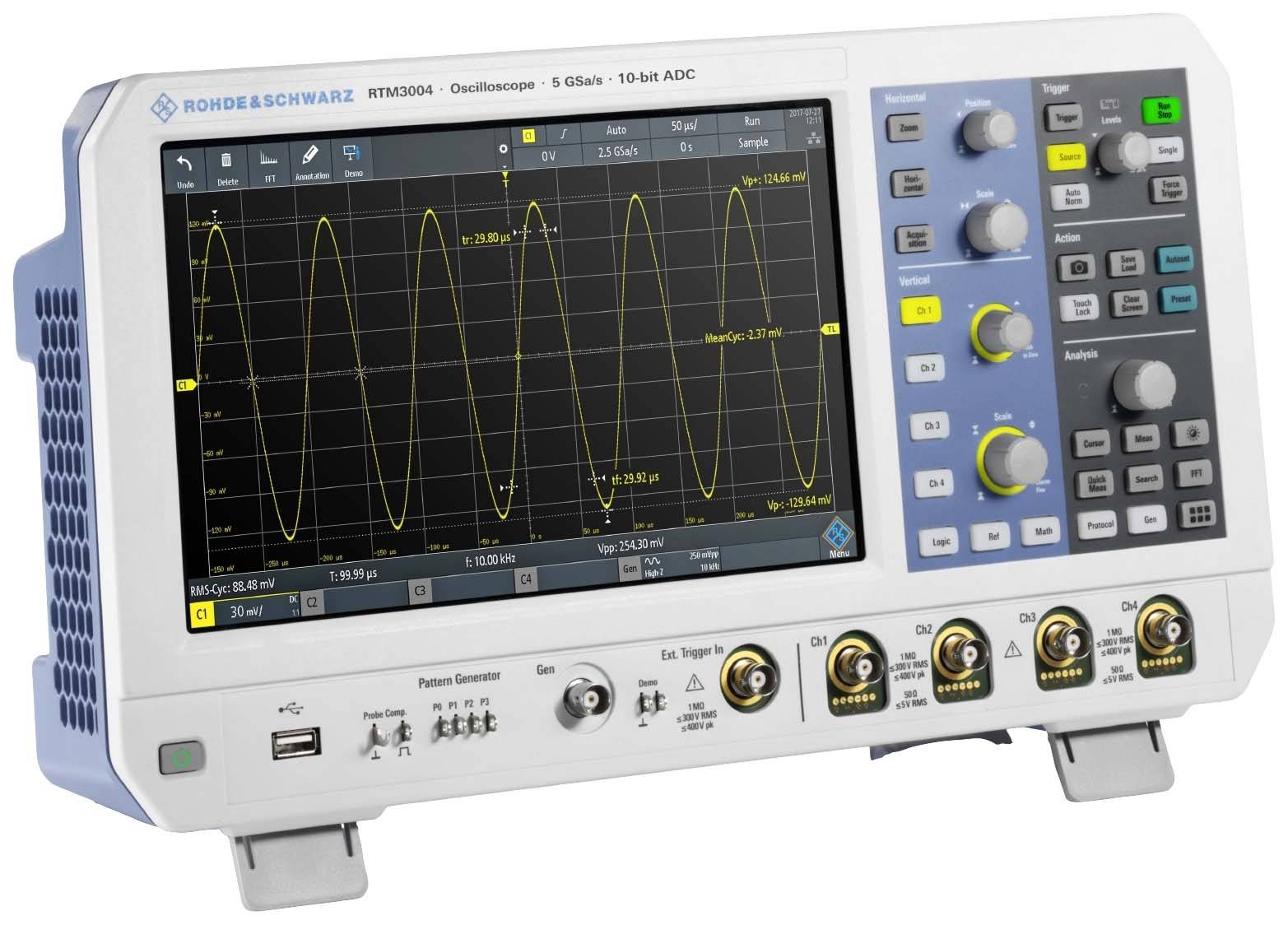 Rohde & Schwarz R&S® RTM-BNDL digitalni osciloskop 100 MHz 4-kanalni 5 GSa/s