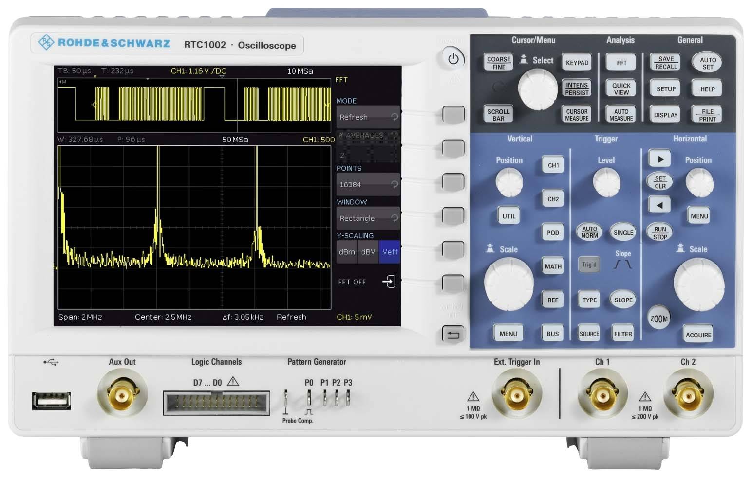 Rohde & Schwarz R&S® RTC-BNDL digitalni osciloskop 50 MHz 2-kanalni 1,25 GSa/s