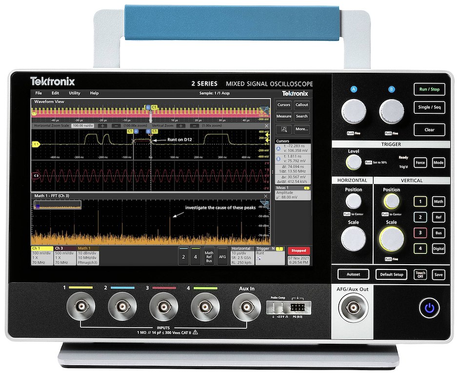 Tektronix MSO24 2-BW-350 digitalni osciloskop 350 MHz 4-kanalni 1,25 GSa/s