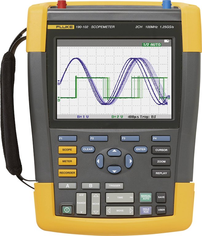 Fluke 190-202-III-S ručni osciloskop 200 MHz 2-kanalni 2,5 GSa/s