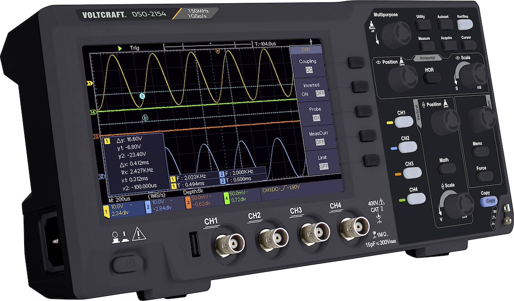 VOLTCRAFT DSO-2154 digitalni osciloskop 150 MHz 4-kanalni 1 GSa/s