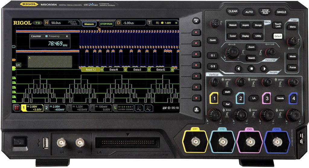 Rigol MSO5104 digitalni osciloskop 100 MHz 4-kanalni 2 GSa/s