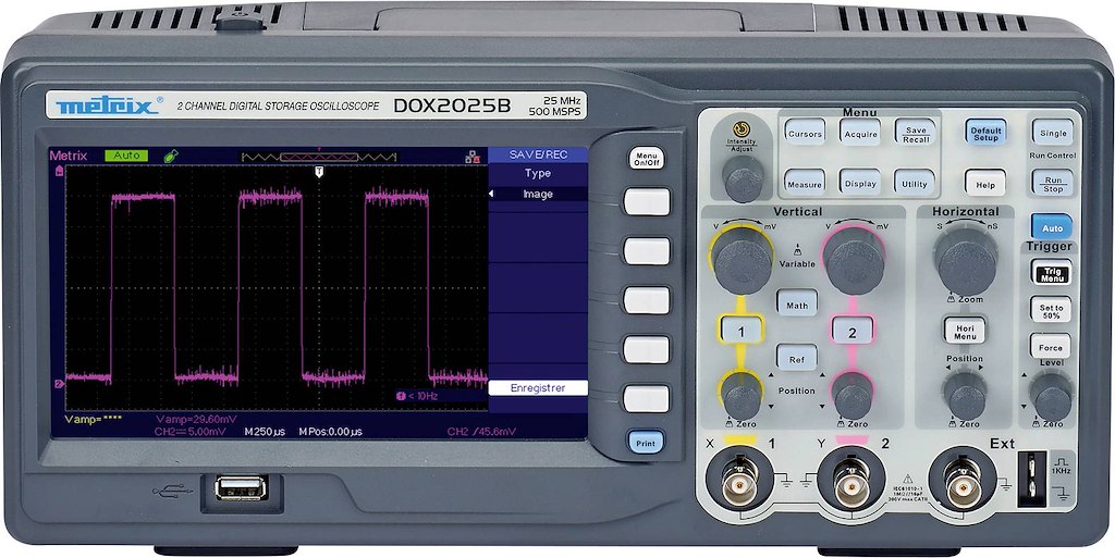 Metrix DOX 2025B digitalni osciloskop 20 MHz 2-kanalni 500 MSa/s