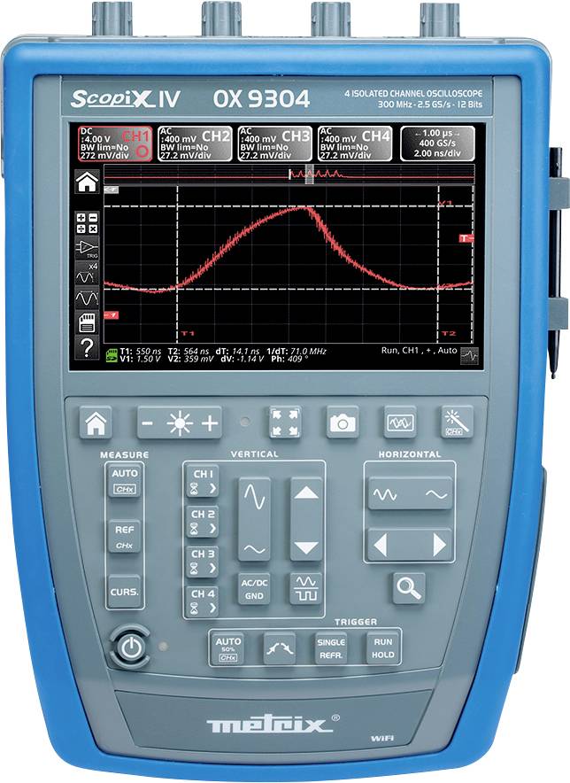 Metrix OX 9304 digitalni osciloskop 300 MHz 4-kanalni 2,5 GSa/s
