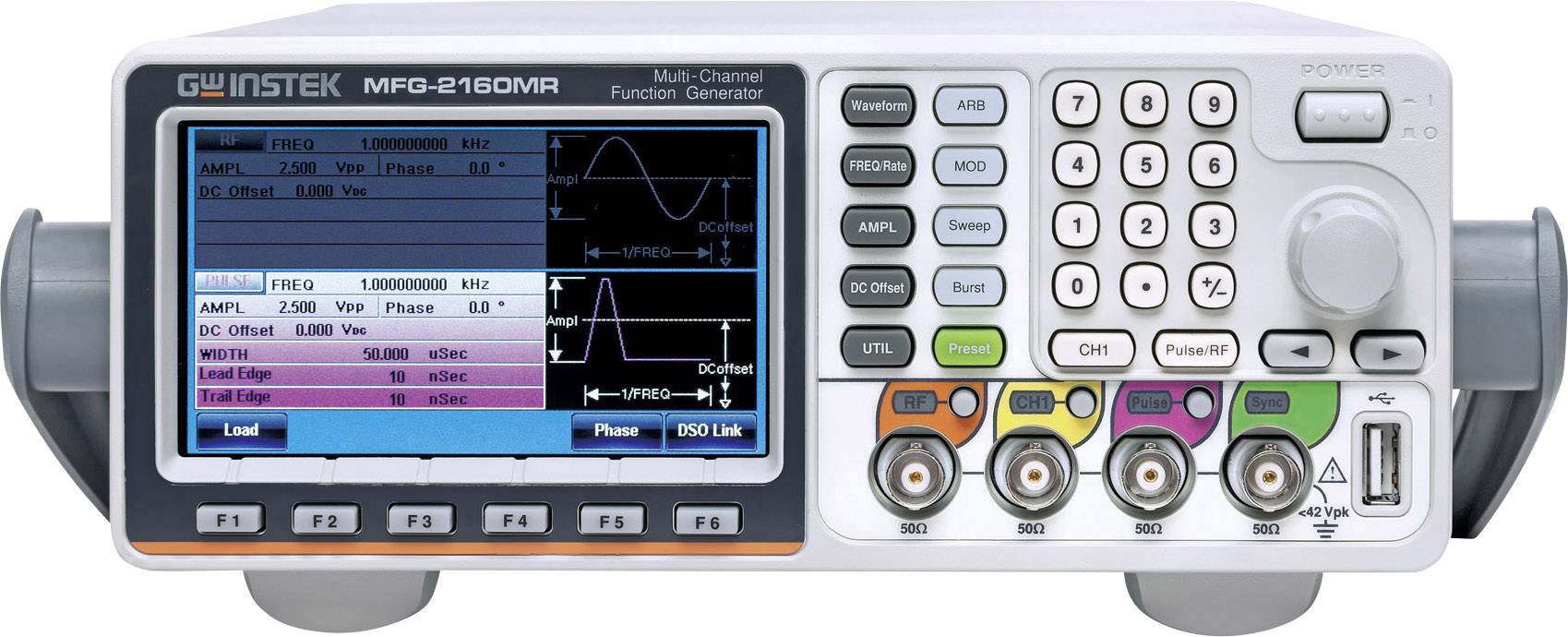 GW Instek MFG-2160MR funkcijski generator 1 µHz – 60 MHz