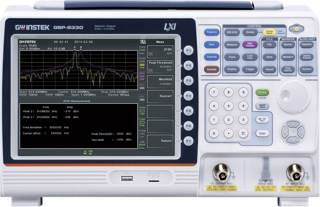 GW Instek GSP-9330TG analizator spektra