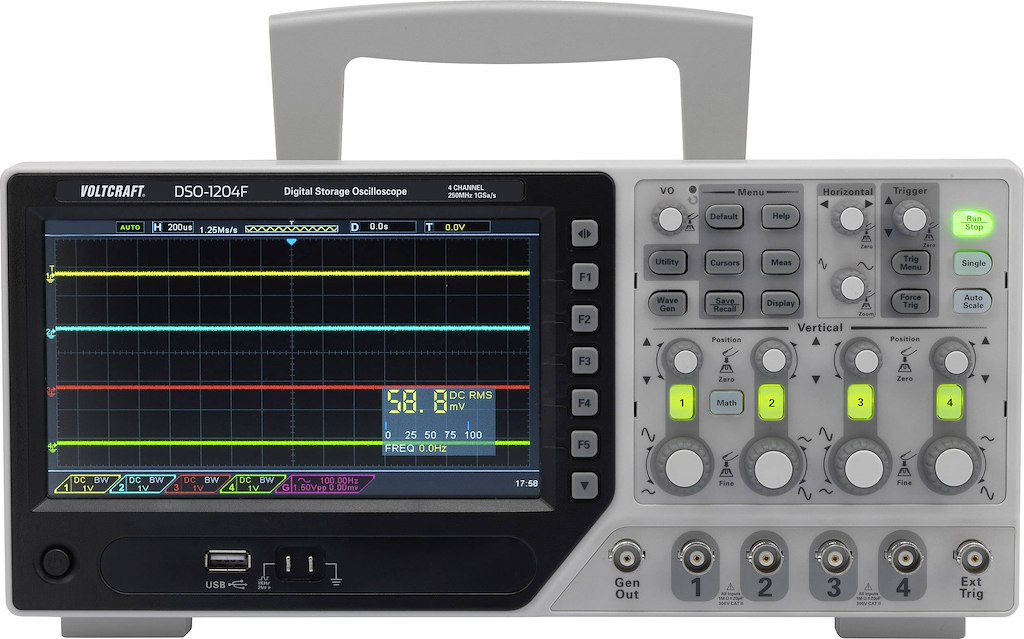 VOLTCRAFT DSO-1084F digitalni osciloskop 80 MHz 4-kanalni 1 GSa/s