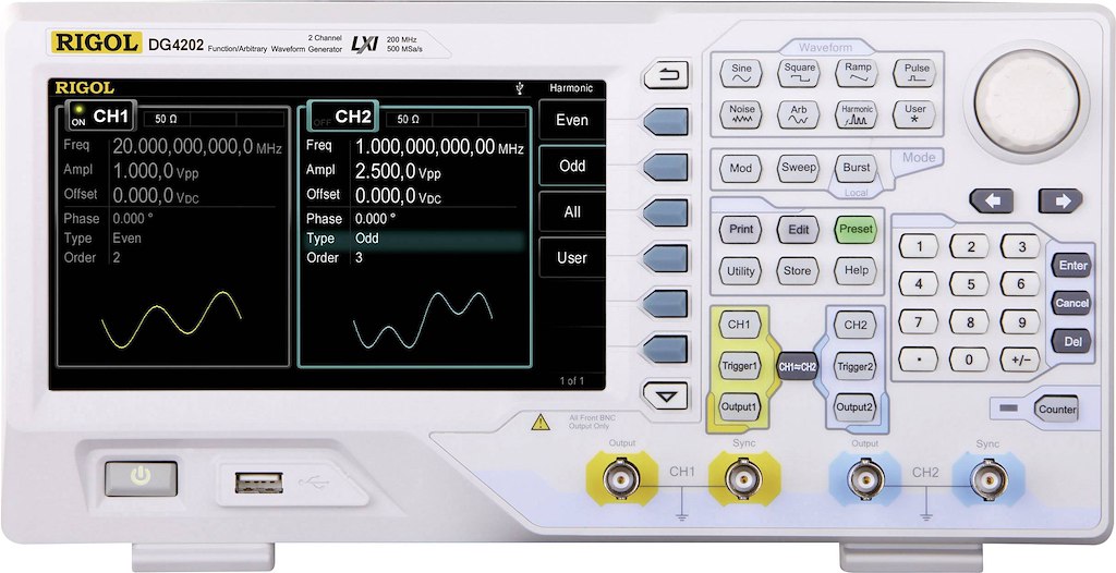 Rigol DG4202 funkcijski generator 0,000001 Hz – 200 MHz
