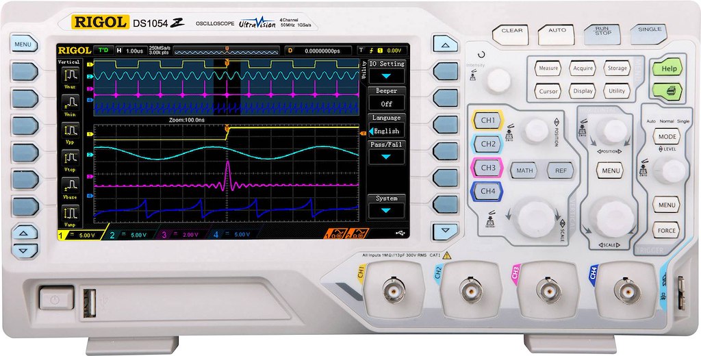 Rigol DS1054Z digitalni osciloskop 50 MHz 4-kanalni 1 GSa/s