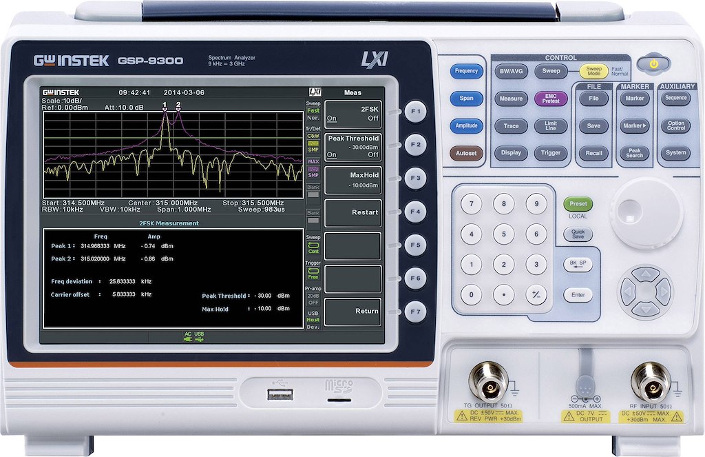 GW Instek GSP-9300 analizator spektra