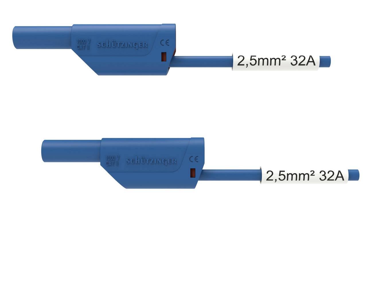 Schützinger spojni kabl CAT II 1000 V 100 cm 2,5 mm² plava