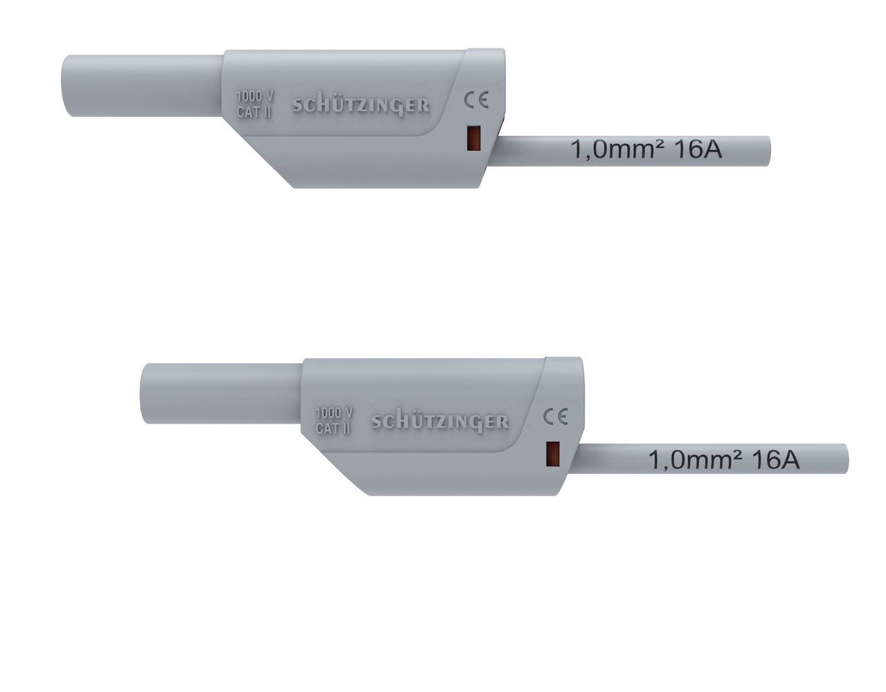 Schützinger SIL1 spojni kabl CAT II 1000 V 100 cm 1 mm² siva