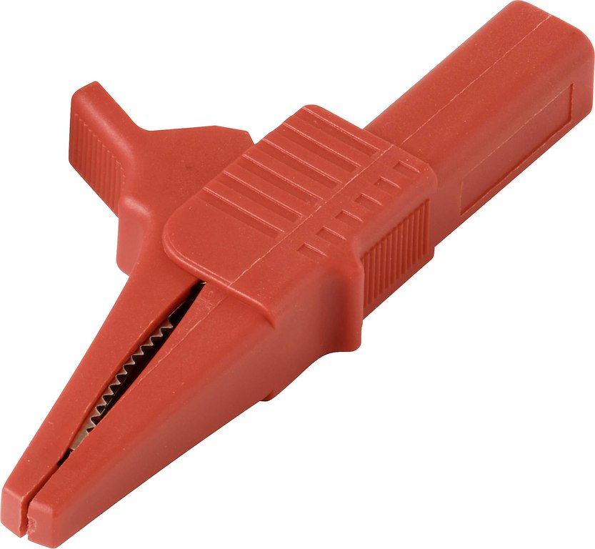 VOLTCRAFT MSK-125 krokodil stezaljke CAT II 300 V 10 A crvena