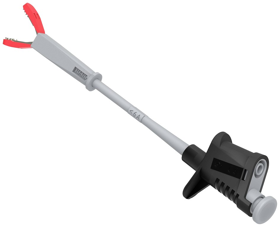 Electro-PJP 6007-IEC-CD1-N krokodil stezaljke CAT III 1000 V 6 A crna