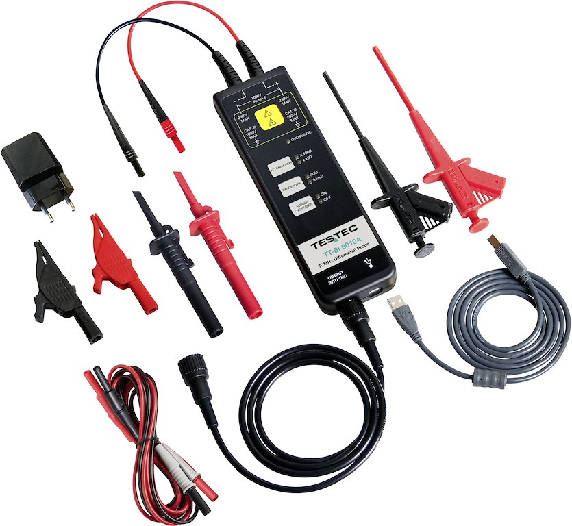 Testec 8010A diferencijalna merna sonda CAT III 1000 V 70 MHz