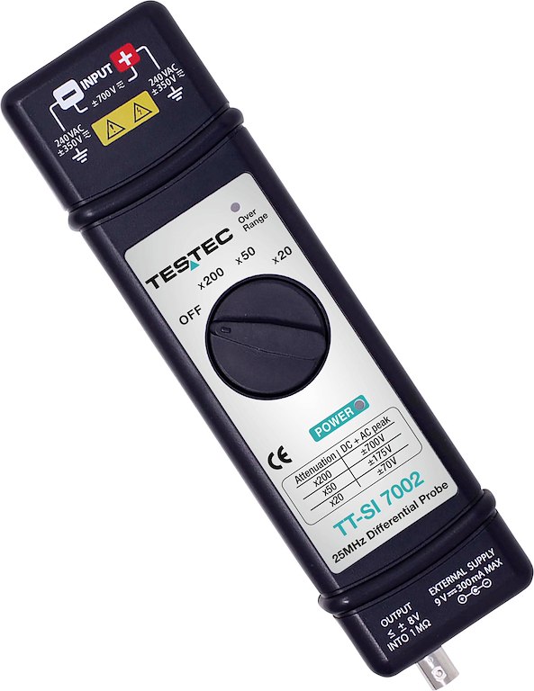 Testec diferencijalna merna sonda CAT III 700 V 25 MHz