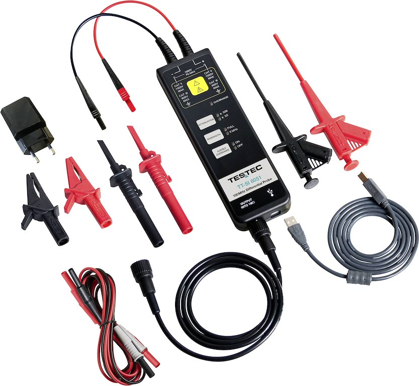 Testec diferencijalna merna sonda CAT II 1000 V, CAT III 600 V 100 MHz