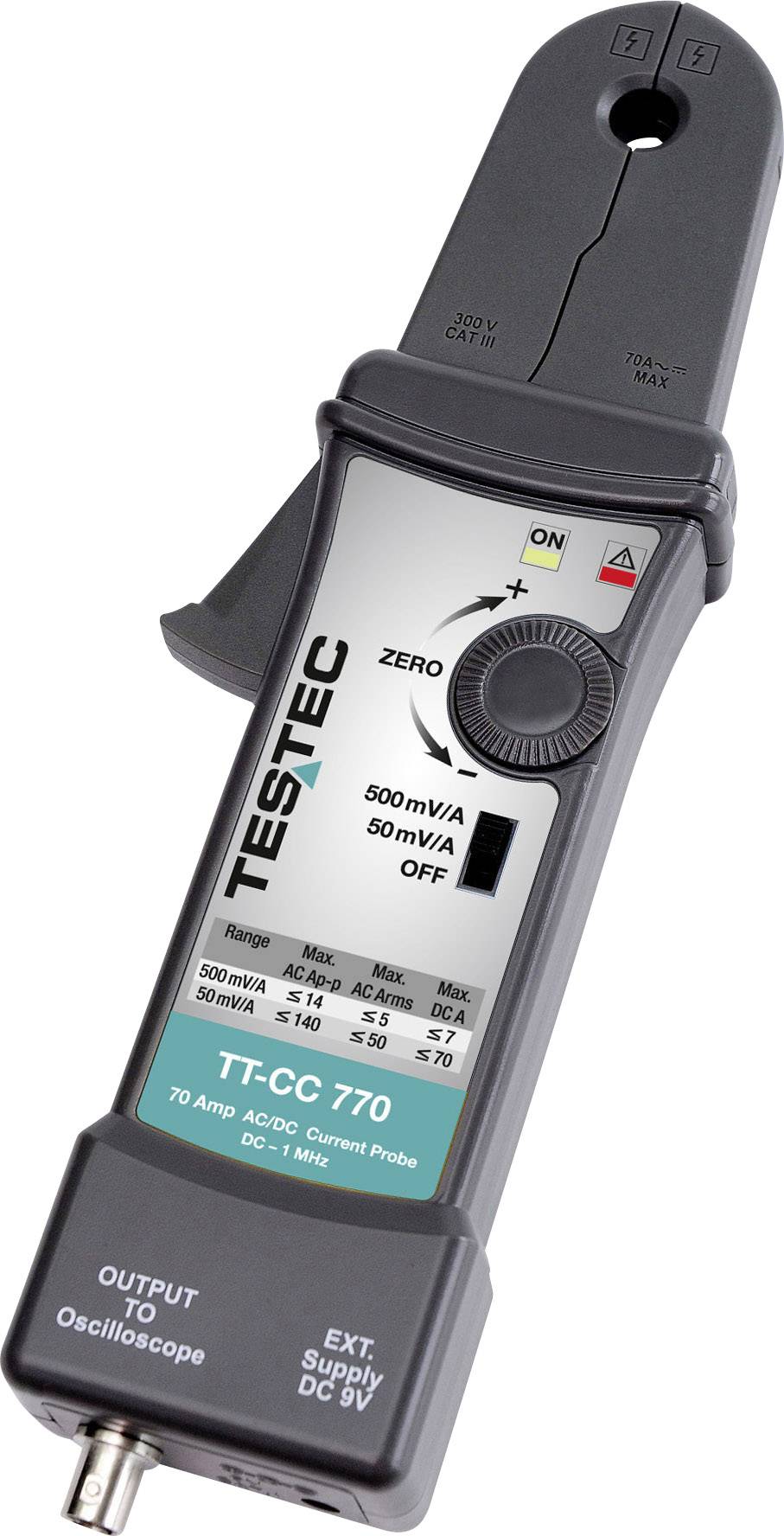 Testec 15377 adapter za strujna klešta CAT II 600 V, CAT III 300 V BNC ženski konektor, banana muški konektor 36 mm