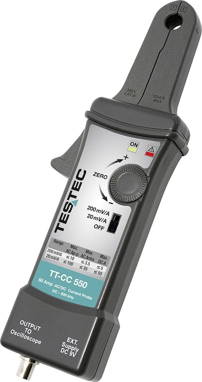 Testec adapter za strujna klešta CAT II 600 V, CAT III 300 V BNC ženski konektor, banana muški konektor 32 mm