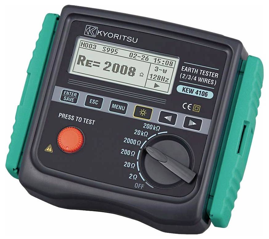 Kyoritsu KEW 4106 merač otpora uzemljenja 0,001 Ω do 200 kΩ CAT III 300 V, CAT IV