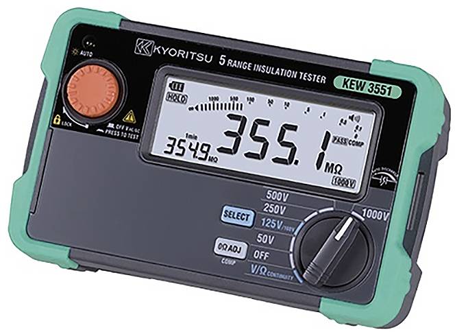 Kyoritsu KEW 3551 merač otpora izolacije 4000 MΩ 0,00 – 40 Ω CAT III 600 V, CAT IV 300 V