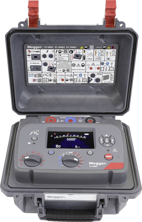 Megger S1-568/2-EU merač otpora izolacije 15 TΩ 10 kΩ–15 TΩ CAT IV 600 V