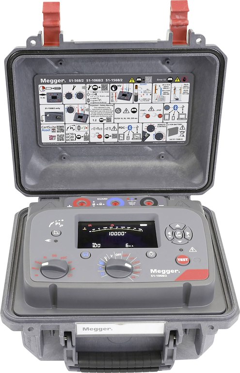 Megger S1-1068/2-EU merač otpora izolacije 35 TΩ 10 kΩ – 35 TΩ CAT IV 600 V