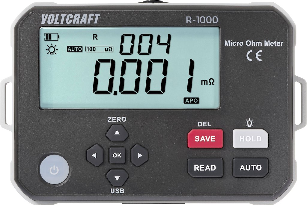 VOLTCRAFT R-1000 mikroommetar digitalni (LCD)