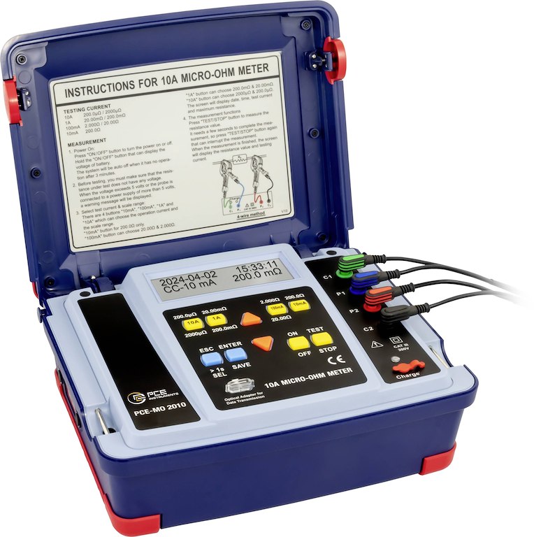 PCE Instruments MO 2010 ommetar 0–200 MΩ CAT III 300 V digitalni (LCD)