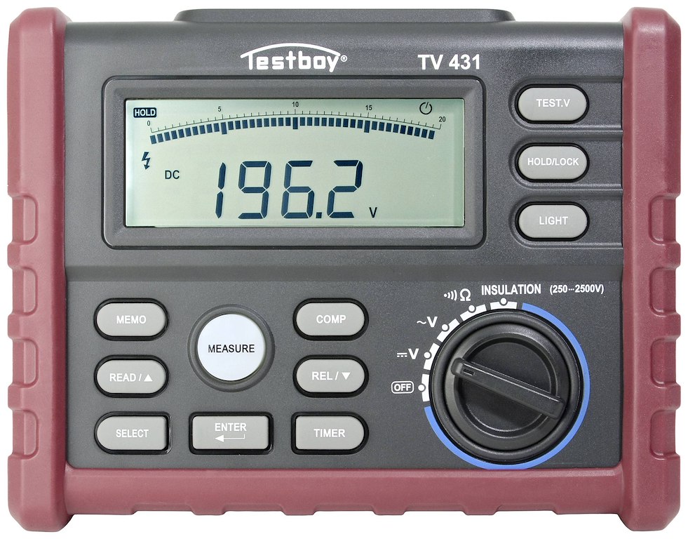 Testboy TV 431 merač otpora izolacije 250 V, 500 V, 1000 V, 2500 V 100 GΩ 200 Ω