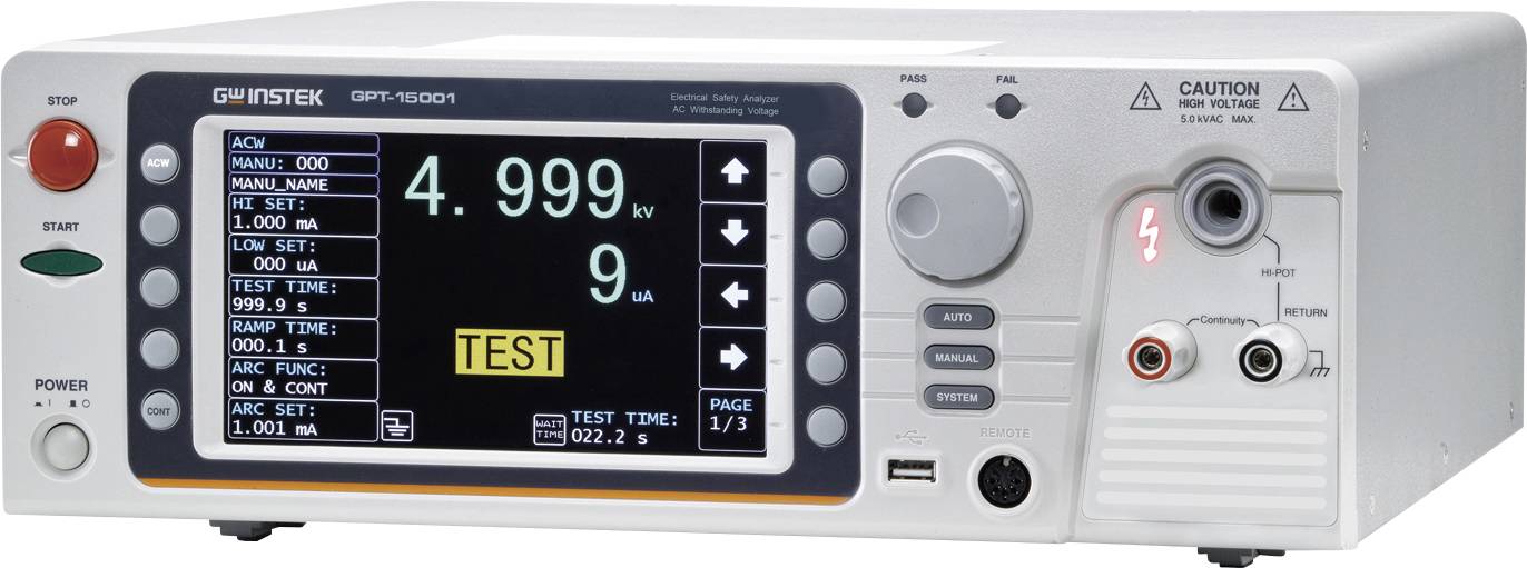 GW Instek GPT-15001 analizator električne bezbednosti 38 cm