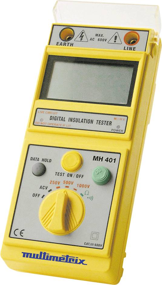 Multimetrix MH 401 merač otpora izolacije 250 V, 500 V, 1000 V CAT III 600 V digitalni (LCD)