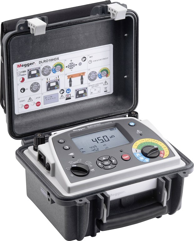 Megger DLRO10HDX ommetar 250 mΩ CAT III 300 V digitalni (LCD) prema internim radnim etalonima proizvođača