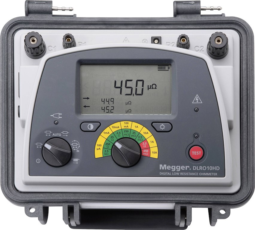 Megger DLRO10HD-NLS ommetar 100 mΩ CAT III 300 V digitalni (LCD)
