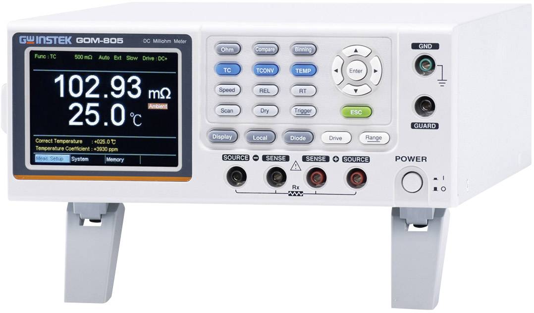 GW Instek GOM-804 ommetar 5 mΩ – 5 MΩ digitalni (LCD)