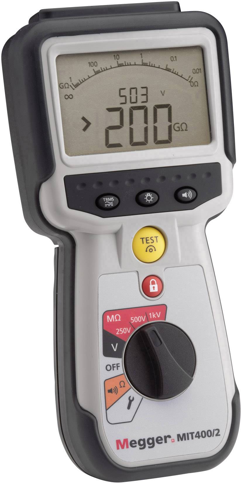 Megger MIT400/2 merač otpora izolacije 250 V, 500 V, 1000 V 200 GΩ CAT IV 600 V