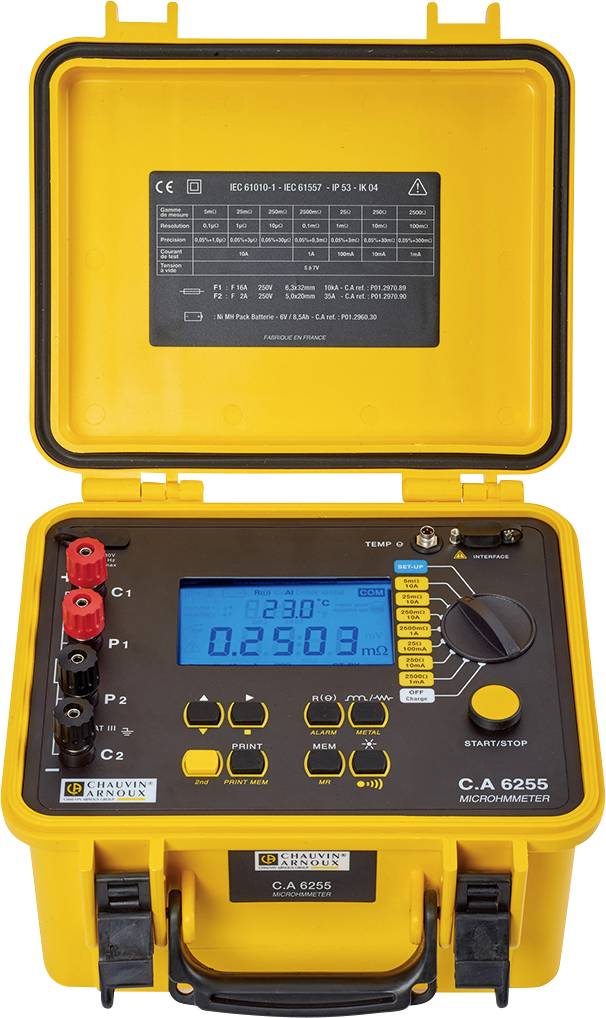 Chauvin Arnoux A 6255 mikroommetar 1 µΩ – 400 Ω CAT III digitalni (LCD)