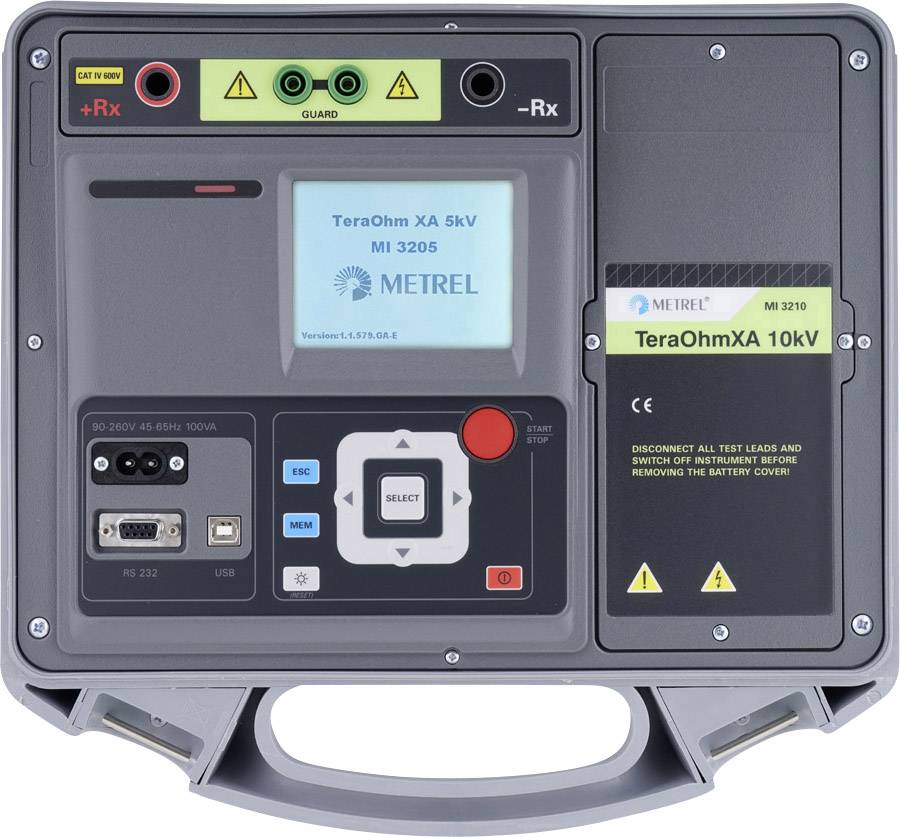 Metrel MI 3210 merač otpora izolacije 50 V, 10000 V 20 TΩ CAT IV 600 V