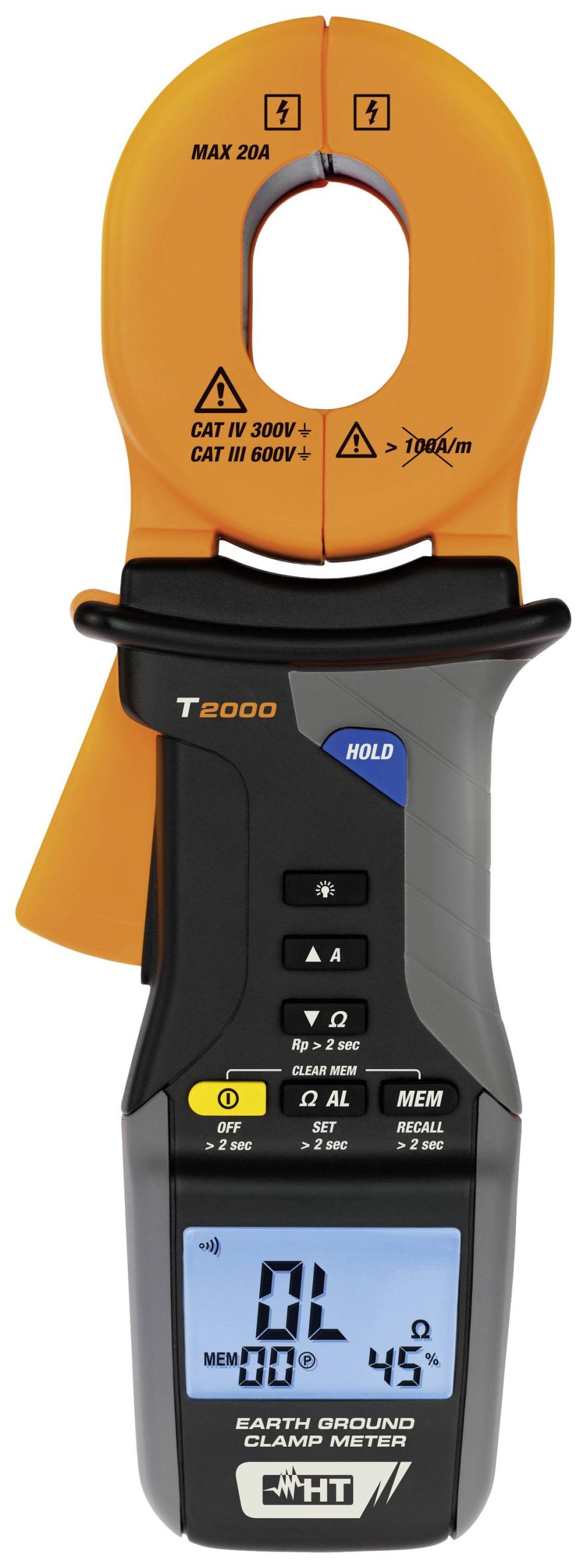 HT Instruments T2000 strujna klešta za merenje uzemljenja CAT III 150 V