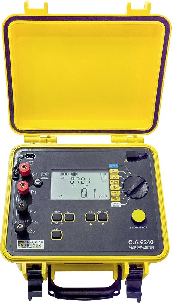 Chauvin Arnoux CA 6240 mikroommetar 1 µΩ – 400 Ω CAT III digitalni (LCD)