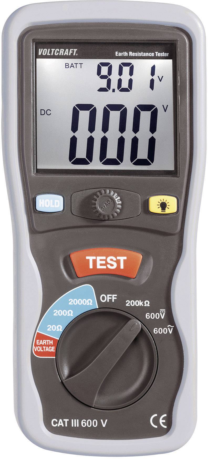 VOLTCRAFT ET-02 merač otpora uzemljenja 0,1 – 200 kΩ CAT III 600 V
