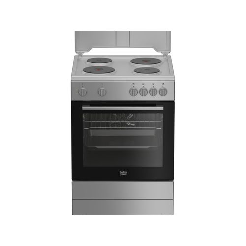 Beko FBE66000DS električni šporet 60 cm, rerna 66 L sa ventilatorom, srebrni