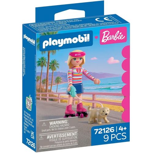 PLAYMOBIL Barbie Malibu na rolerima sa psićem 72126