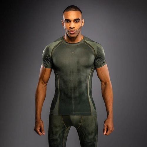 Venum Stealth Rashguard Kratki Rukav Khaki/Zeleni M