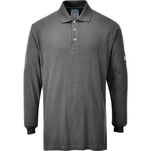 Portwest Modaflame FR10 vatrootporna antistatička polo majica, dugi rukav, siva, vel. L